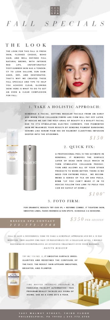 Fall Specials | Beauty Aficionado Beauty Aficionado